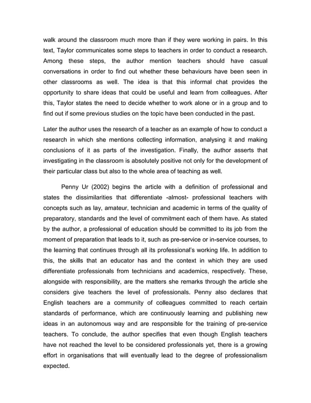 Professional development reaction paper | PDF