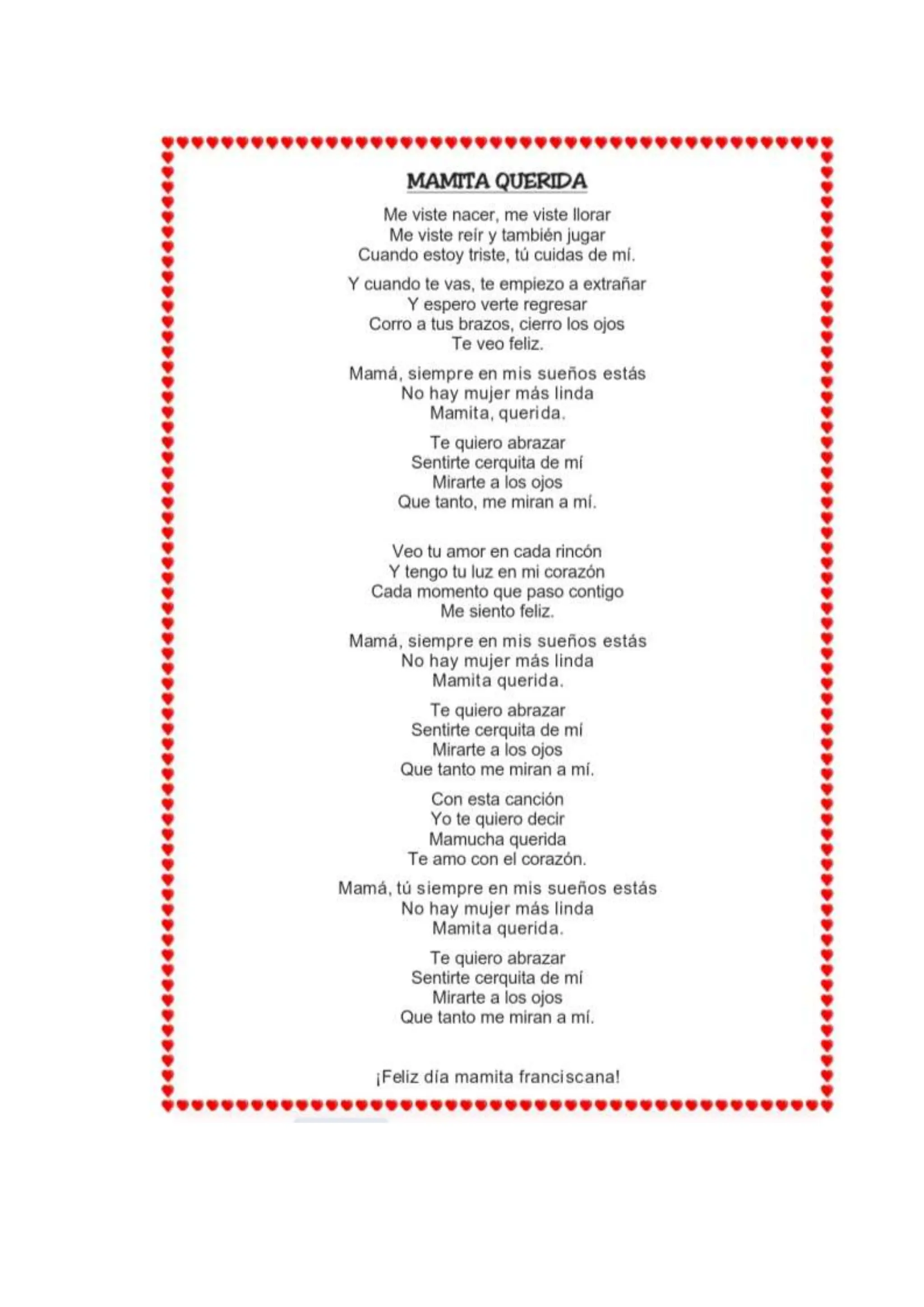 imprimir letras de canciones para todos | DOCX