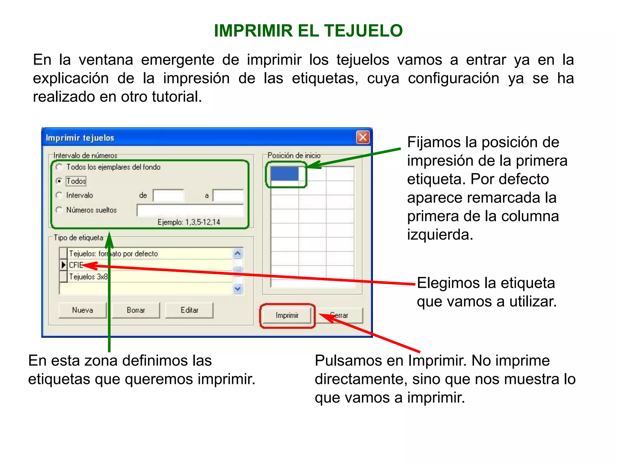Imprimir tejuelo | PDF