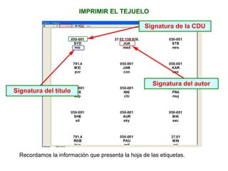 Imprimir tejuelo | PDF
