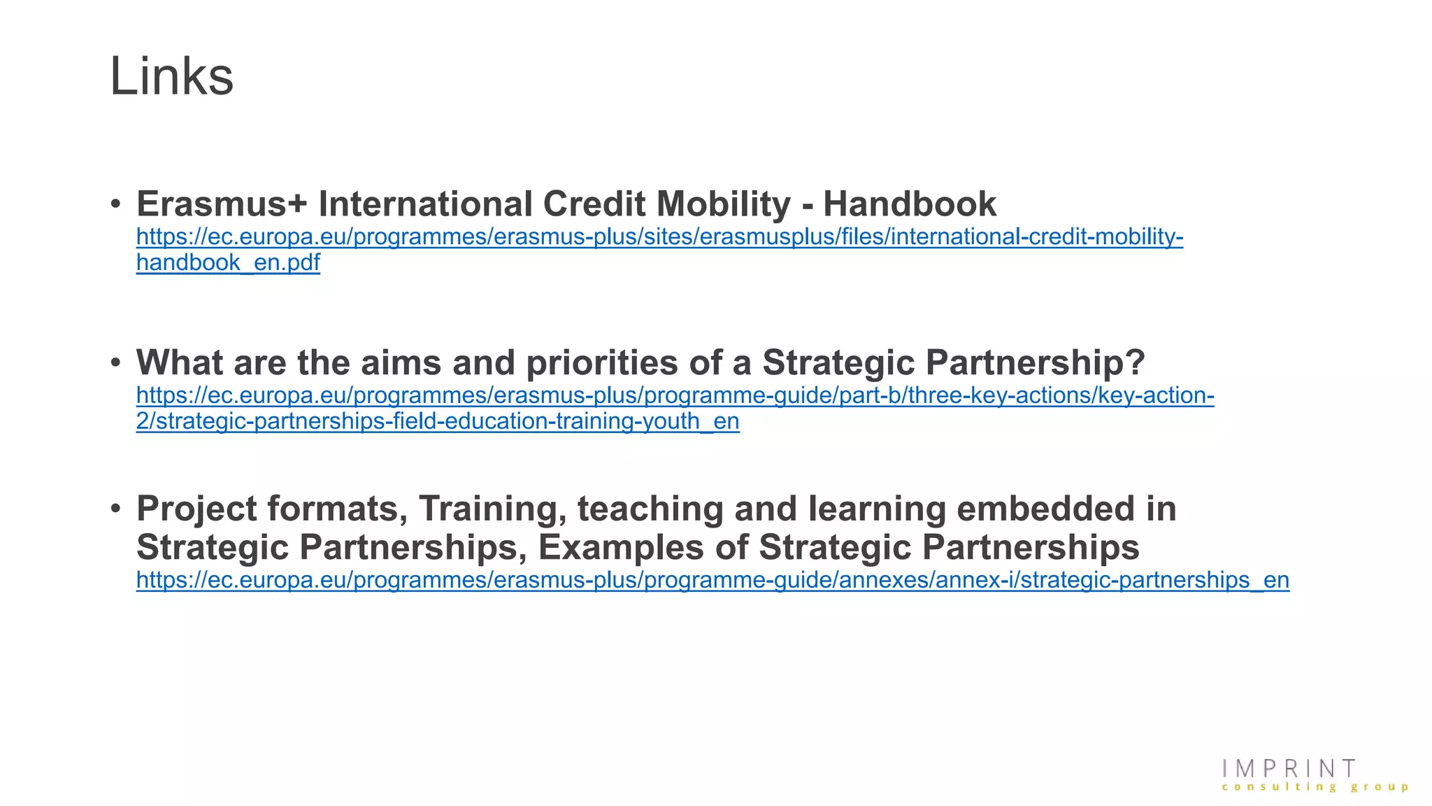 Erasmus+ Strategic Partnership | PPT