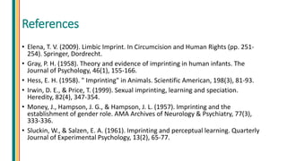 Imprinting in ethology and psychology | PPTX