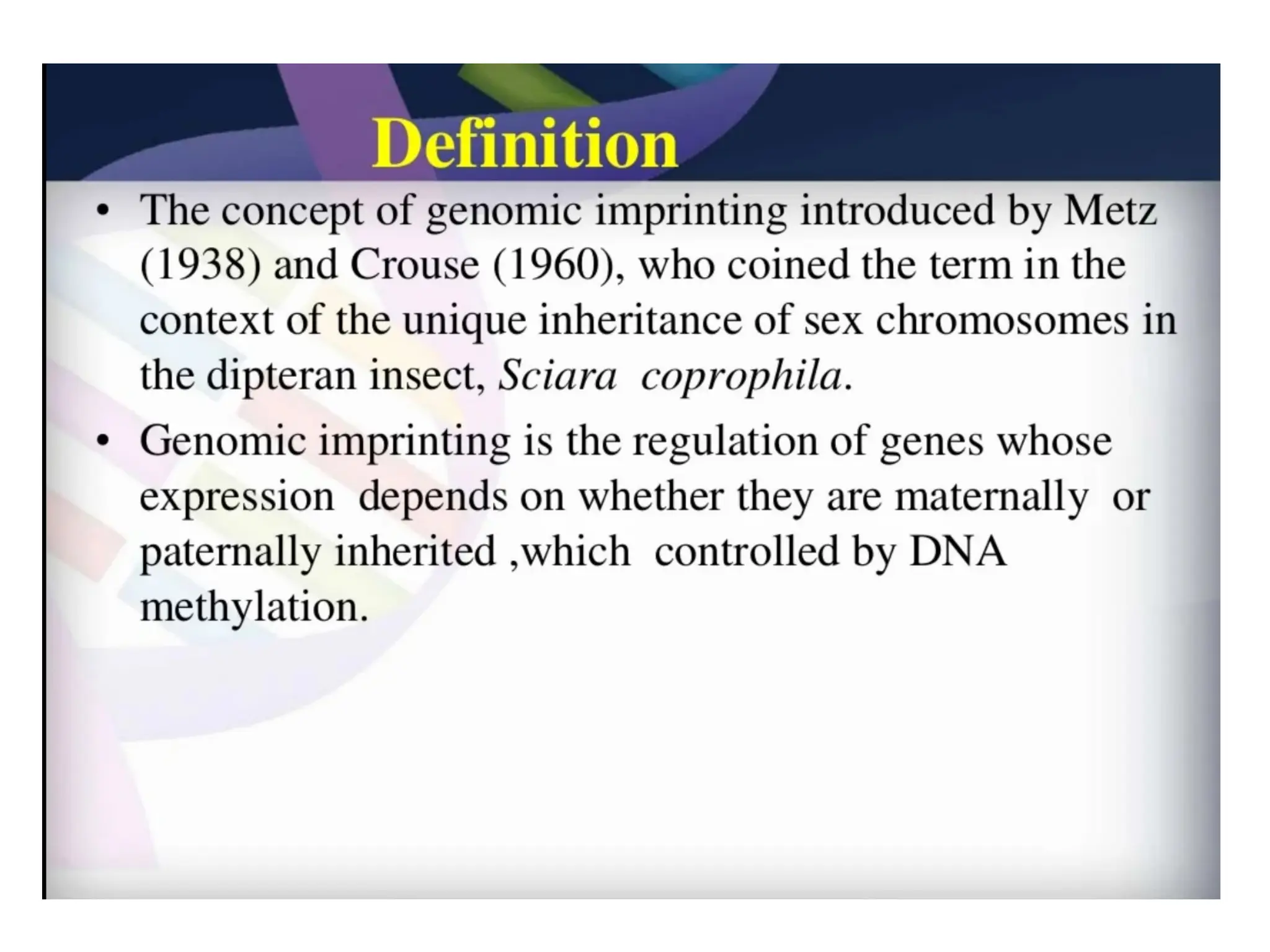 genomic Imprinting definition and mechanism.ppt