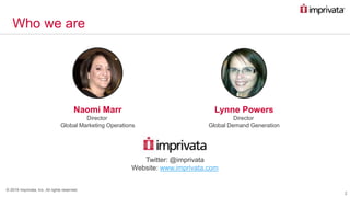 Imprivata & True Influence - SDSummit Case Study 2019 w/ Naomi Marr & Lynne Powers | PPT