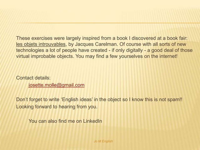 Improbable objects | PPT