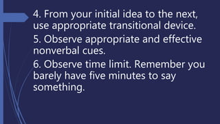 Impromptu speech | PPTX