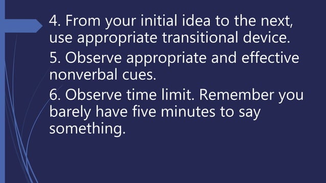 Impromptu speech | PPTX