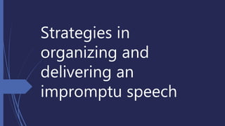 Impromptu speech | PPTX