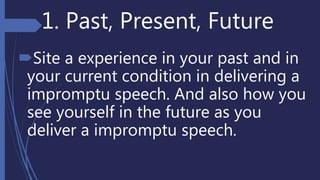 Impromptu speech | PPTX