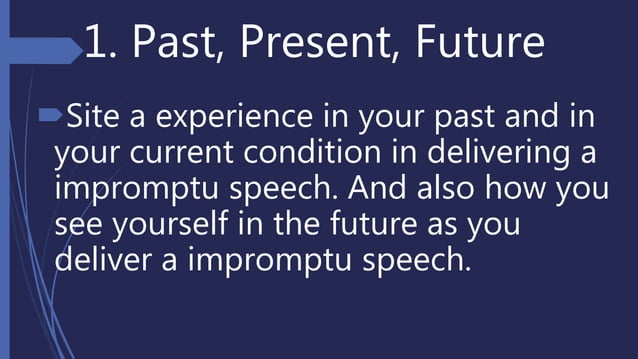 Impromptu speech | PPTX