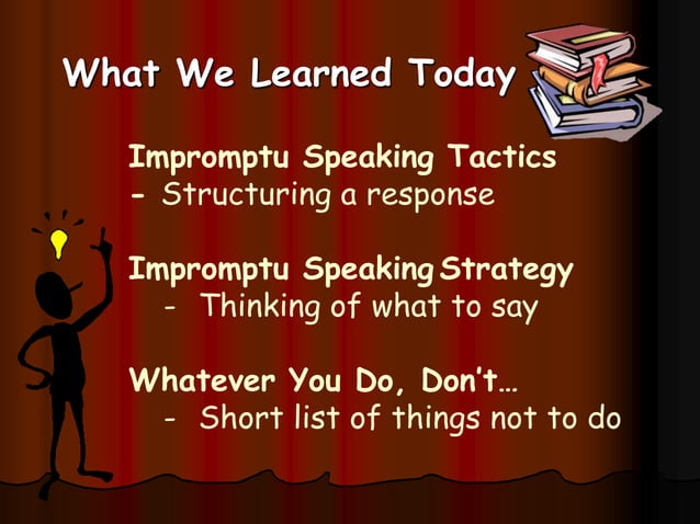 Impromptu Speaking | PPTX