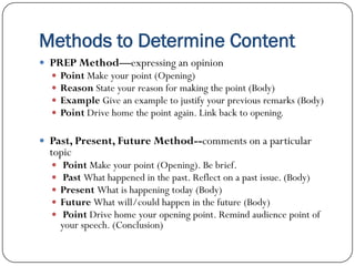 Impromptu speaking | PDF