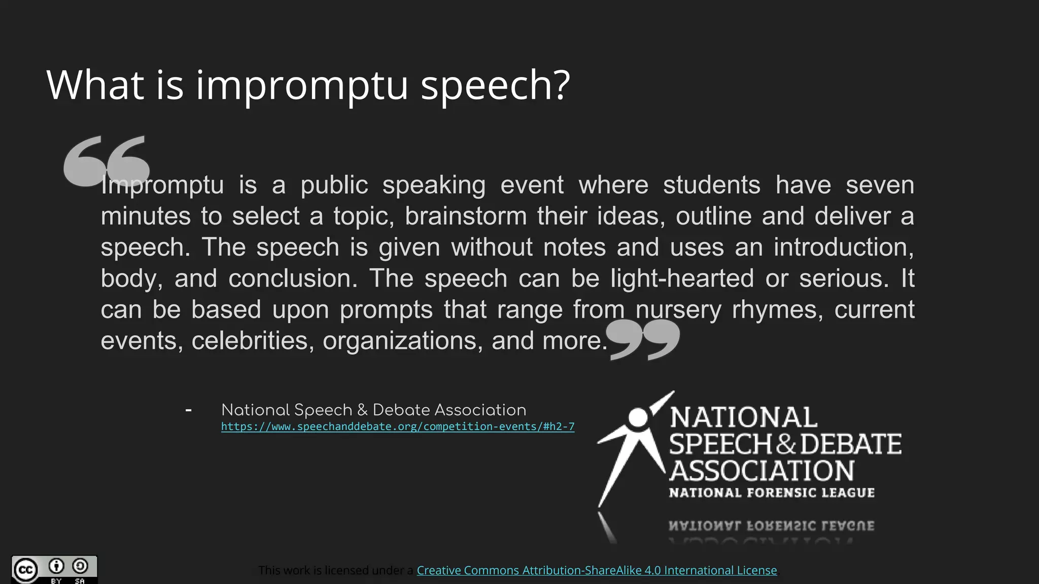 Impromptu speech | PPTX