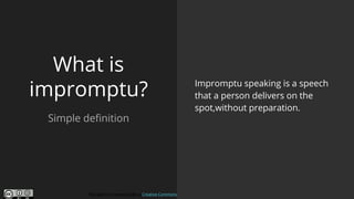 Impromptu speech | PPTX