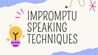 PowerPoint Presentation for Impromptu Speech | PPT