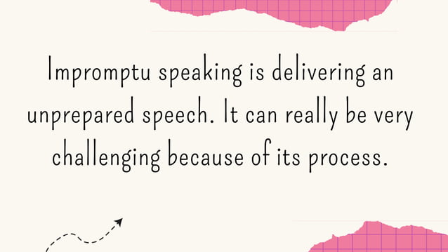 PowerPoint Presentation for Impromptu Speech | PPT