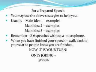 Impromptu speeches talk[1] | PPTX