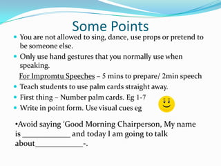 Impromptu speeches talk[1] | PPTX