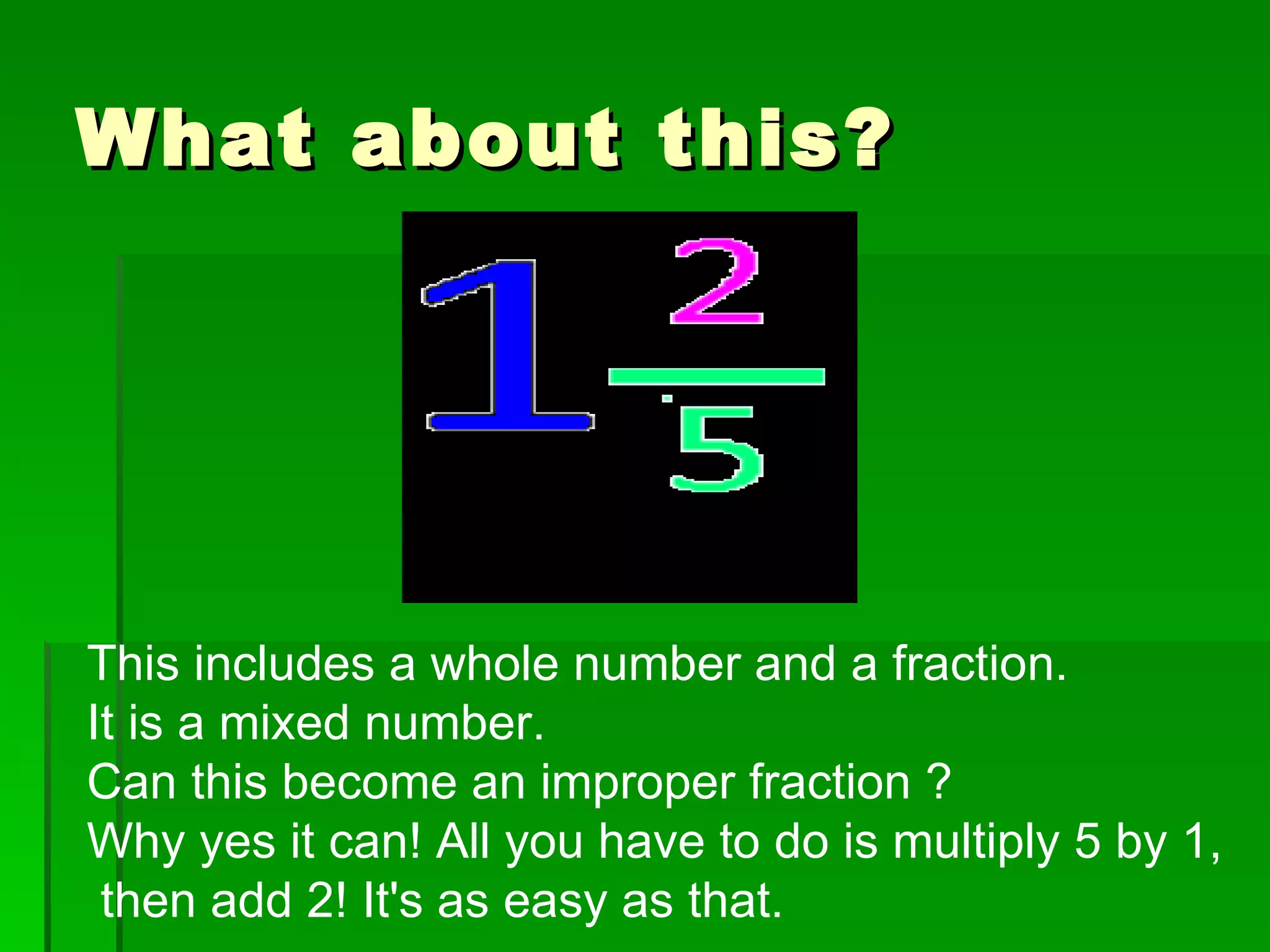 Improper fractions | PPT