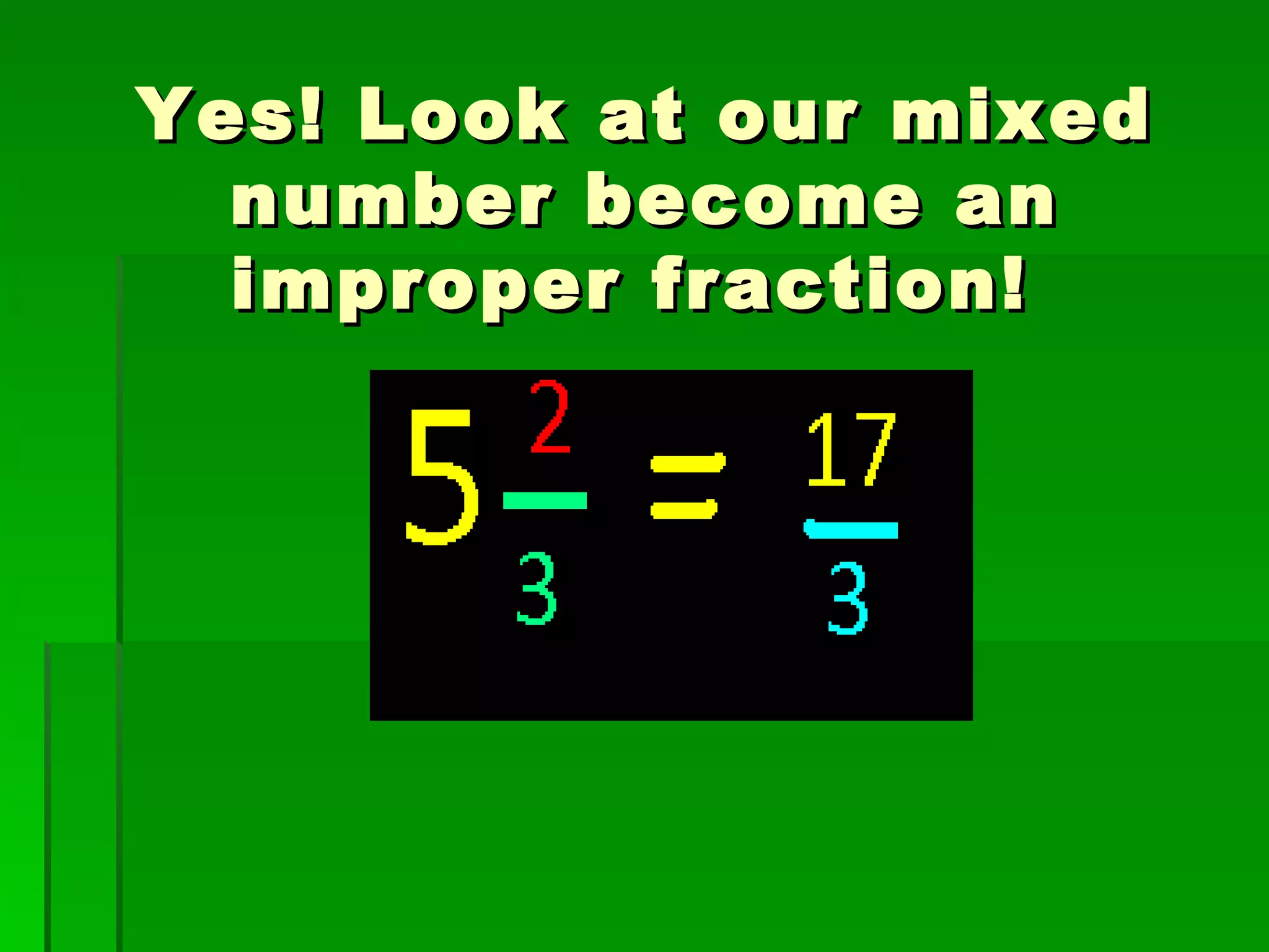 Improper fractions | PPT