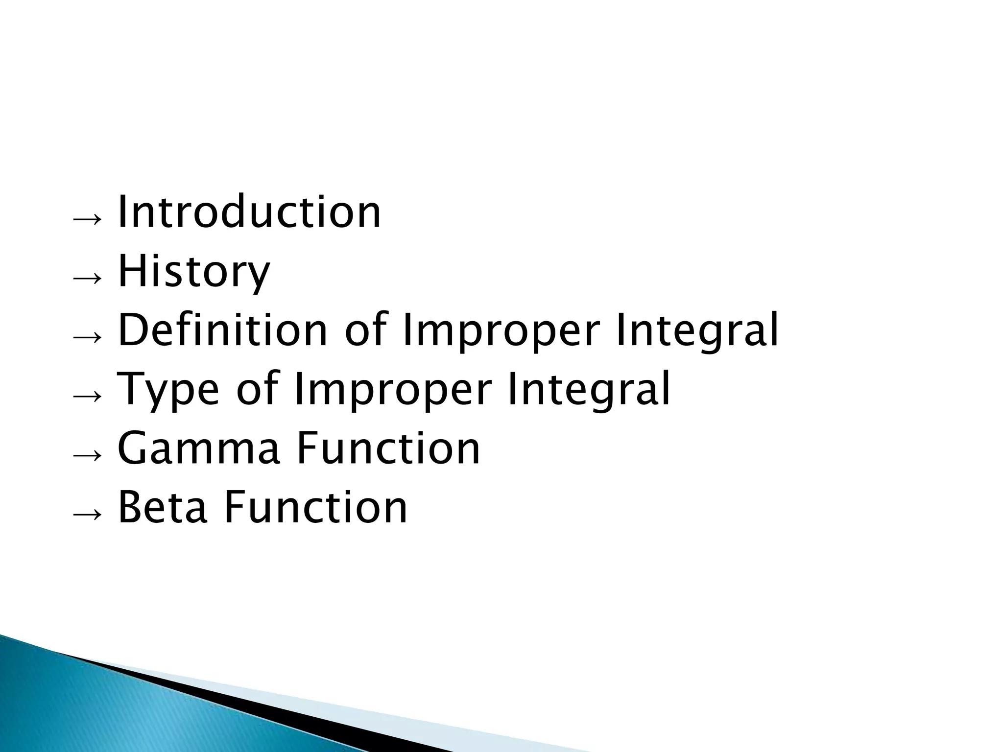 Improper integral | PPTX