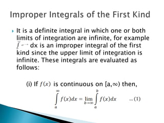 Improper integral | PPTX