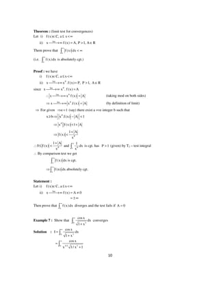 Improper integral | PDF