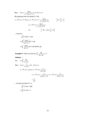 Improper integral | PDF