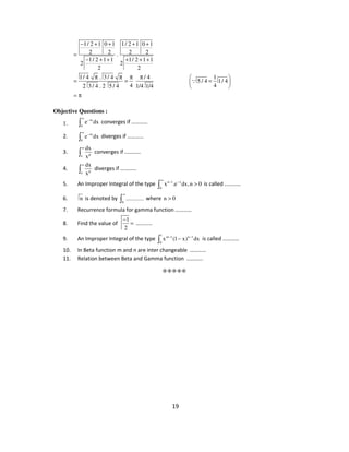 Improper integral | PDF