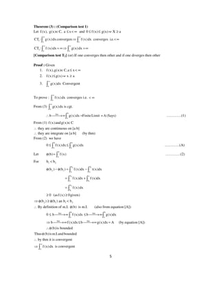 Improper integral | PDF