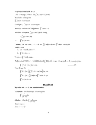 Improper integral | PDF