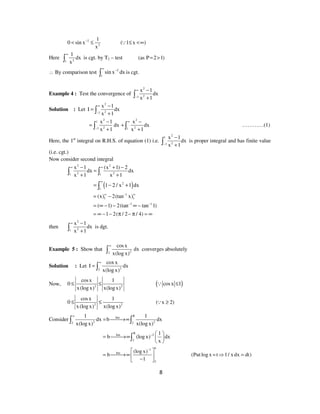 Improper integral | PDF