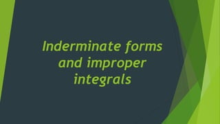 Improper integrals IN MATH | PPTX