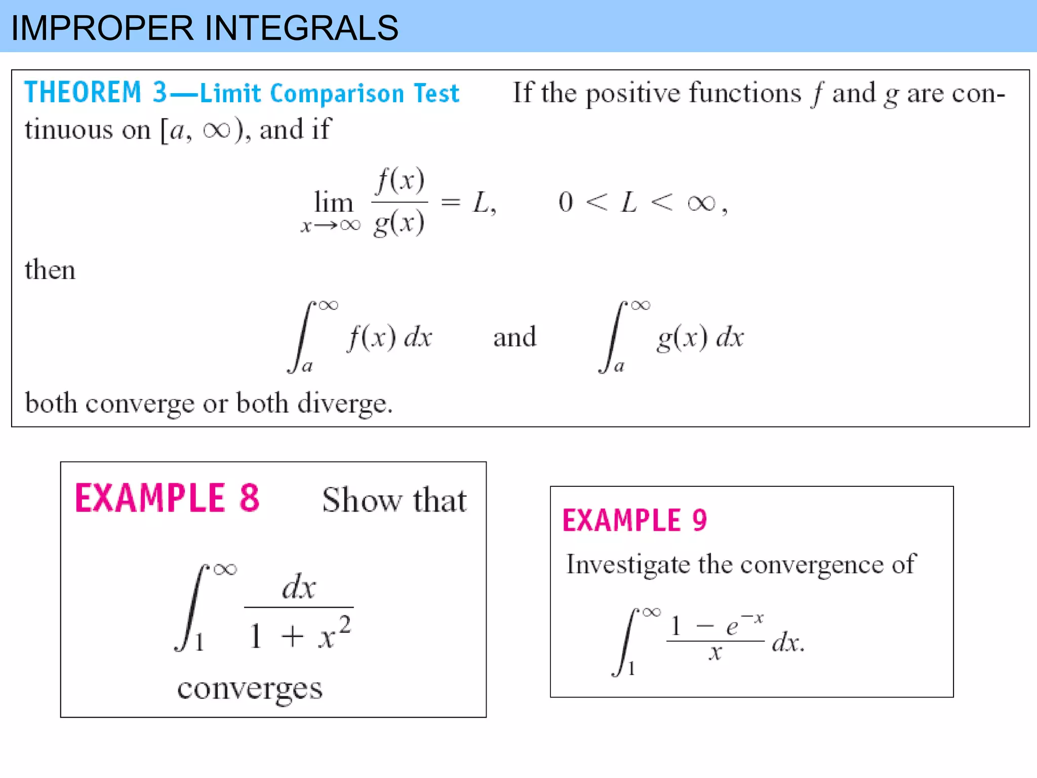 PPT of Improper Integrals IMPROPER INTEGRAL | PPT