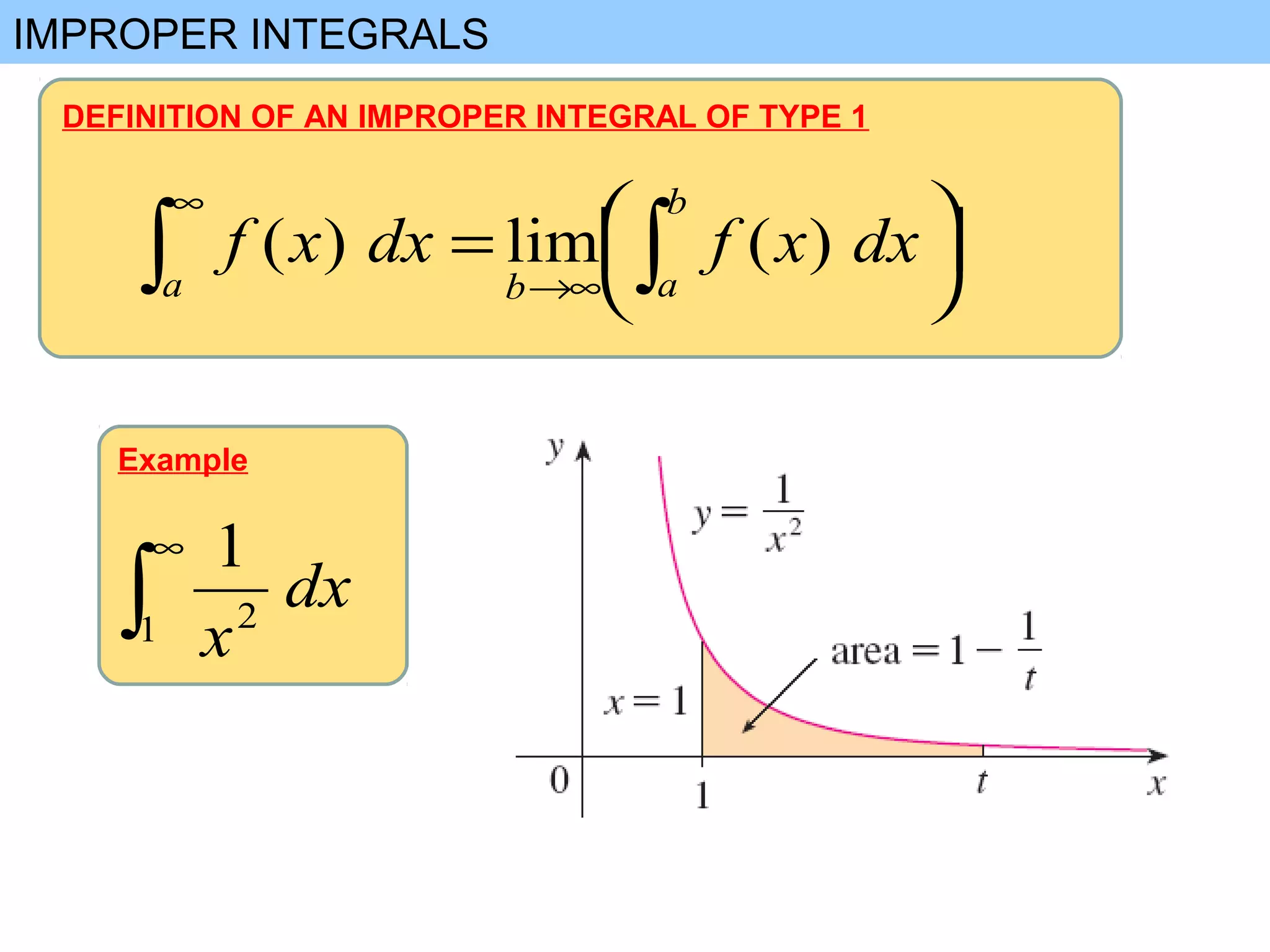 PPT of Improper Integrals IMPROPER INTEGRAL | PPT