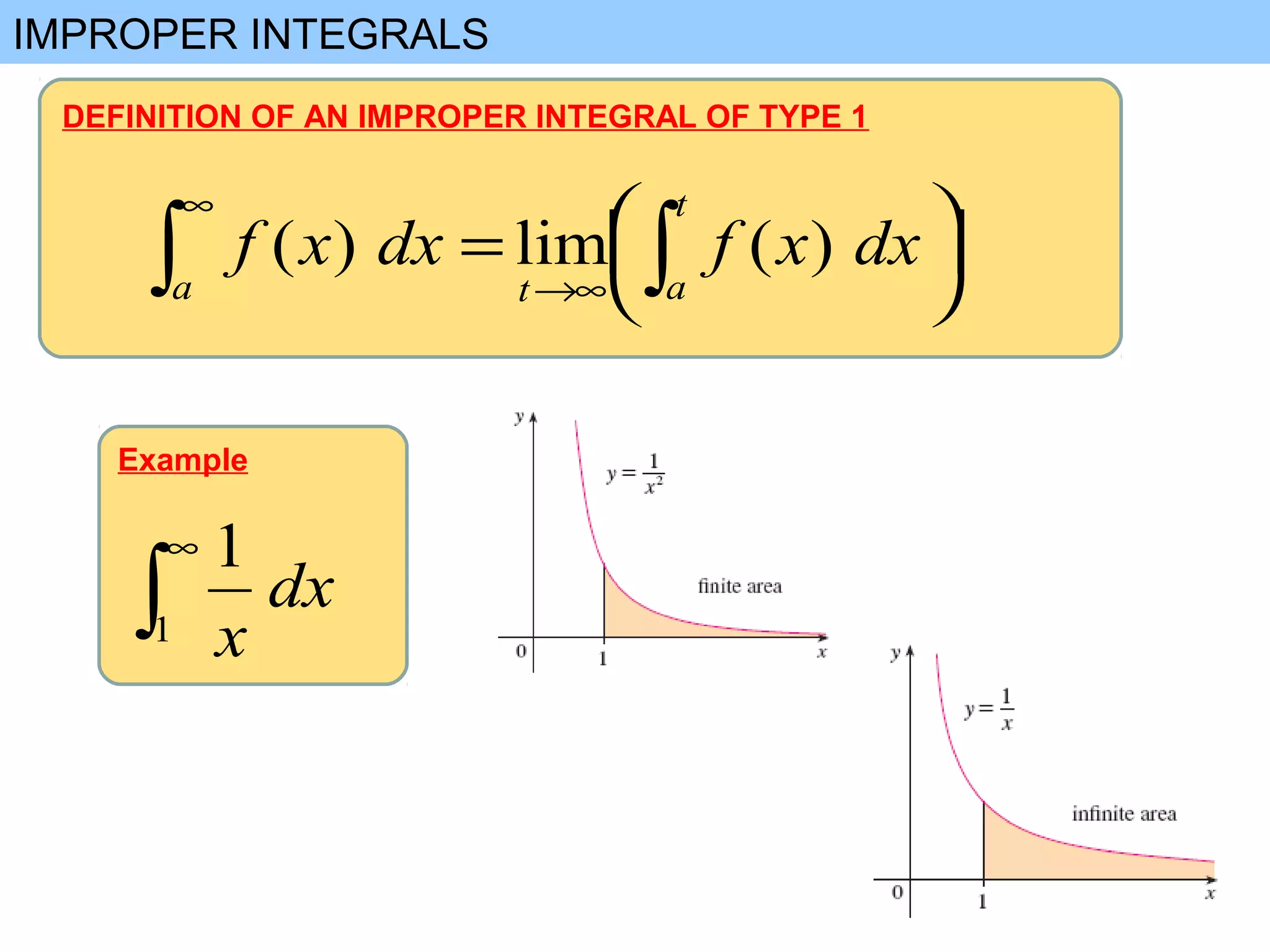 PPT of Improper Integrals IMPROPER INTEGRAL | PPT