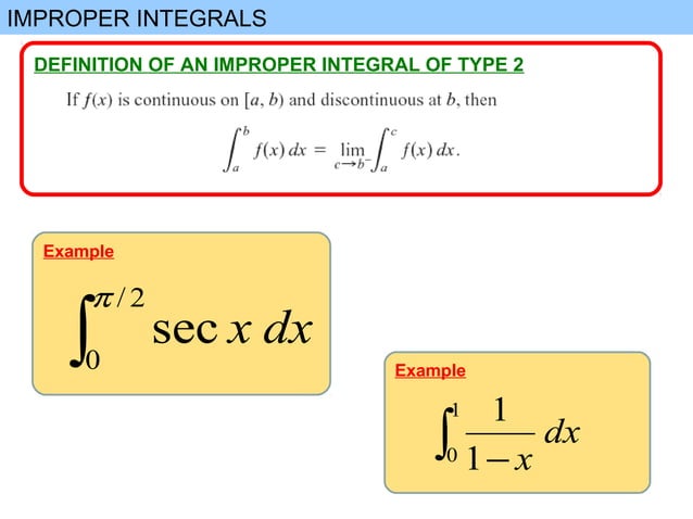 PPT of Improper Integrals IMPROPER INTEGRAL | PPT