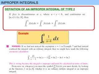 PPT of Improper Integrals IMPROPER INTEGRAL | PPT