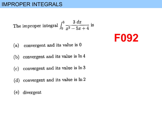 PPT of Improper Integrals IMPROPER INTEGRAL | PPT