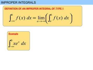 PPT of Improper Integrals IMPROPER INTEGRAL | PPT