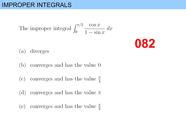 PPT of Improper Integrals IMPROPER INTEGRAL | PPT