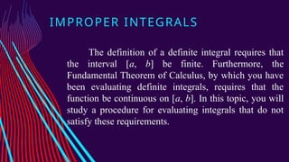 integral calculus-IMPROPER INTEGRALS.ppsx