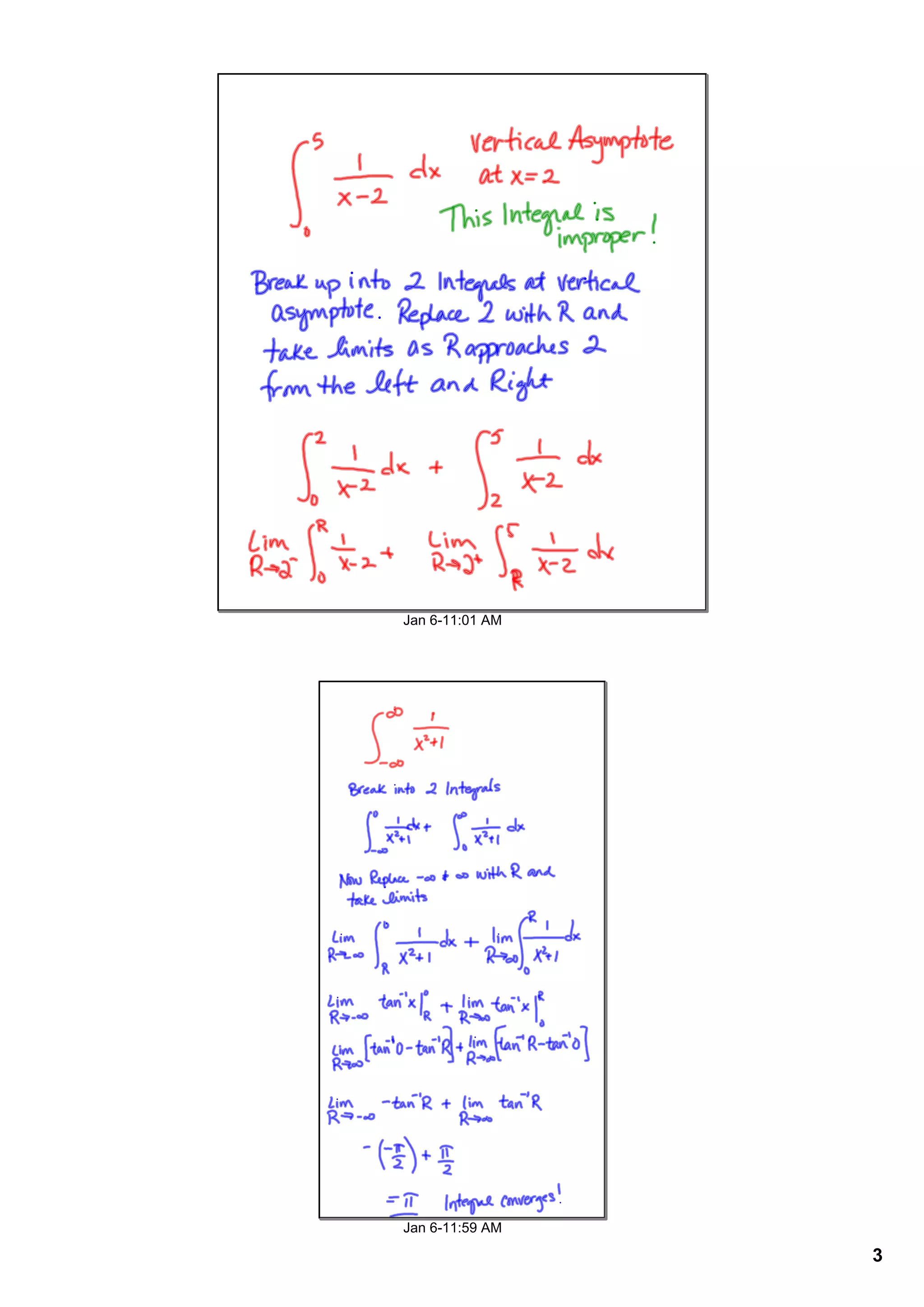 Improper integrals notes | PDF