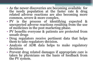 IMPROTANCE OF SAFETY MONITORING OF MEDICINES.pptx