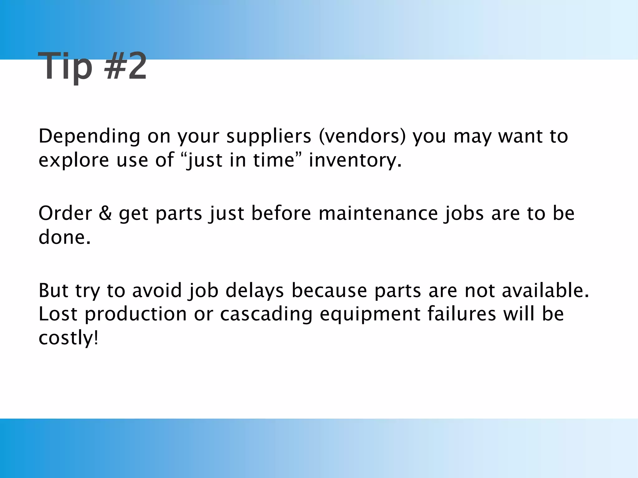 How To Improve Your Maintenance Spare Parts Management | PPTX
