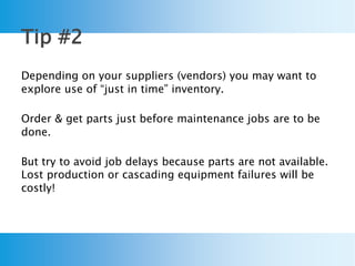 How To Improve Your Maintenance Spare Parts Management | PPTX