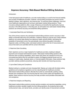 Improve Accuracy Web-Based Medical Billing Solutions.pdf