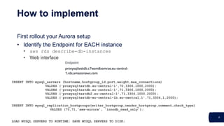 Improve aws withproxysql | PPT