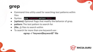 Improve Command Line Productivity - RHCSA (RH134).pdf