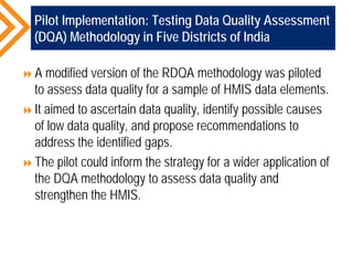 Improved Data Quality and Use: Dual Goals of HMIS Strengthening | PDF ...